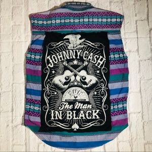 Shirts | Johnny Cash Man In Black Custom Rock Band Vest | Poshmark